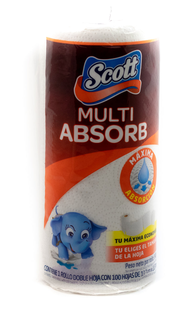 TOALLAS DE COCINA DESECHABLES SCOTT MULTIUSOS BLANCO, 1 ROLLO | Super ...