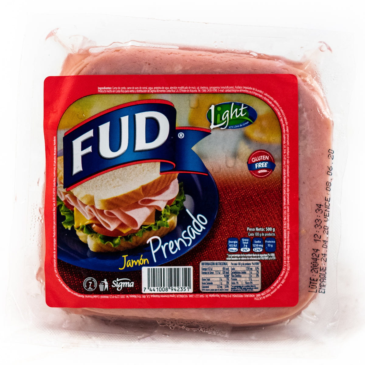 FUD JAMON PRENSADO 500G | Super del Corral
